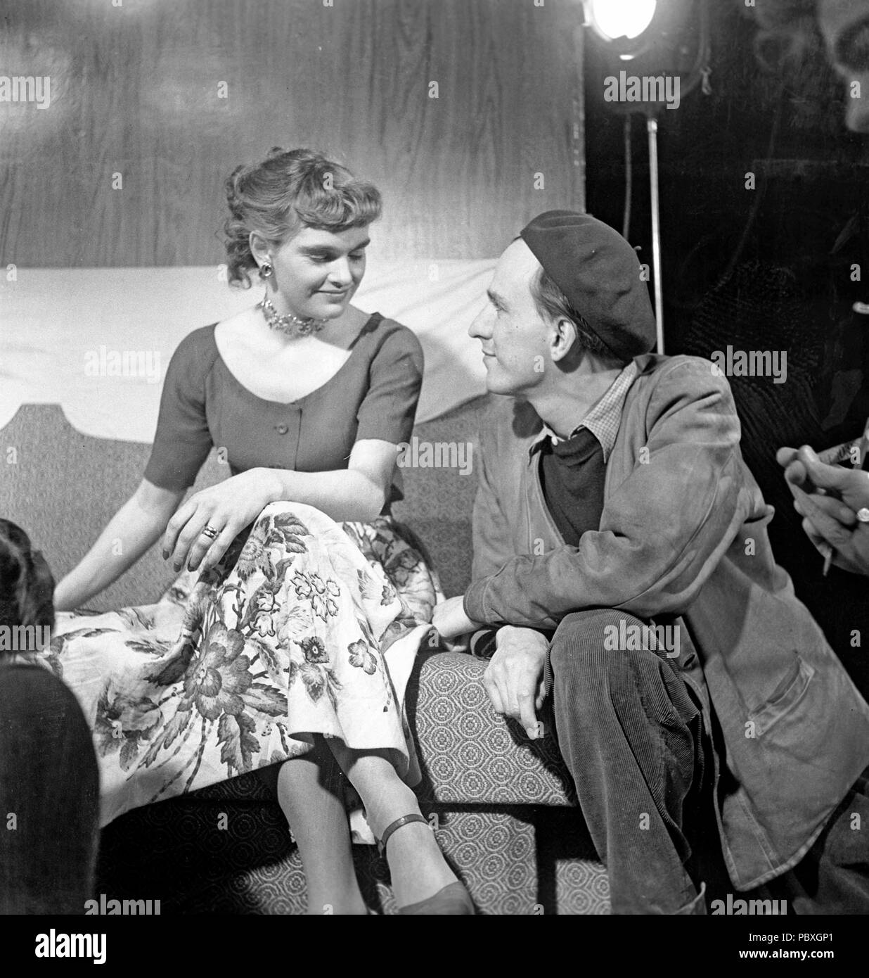 Ingmar Bergman. 1918-2007. Swedish film director. Pictured here 1949 on the film set of the ...