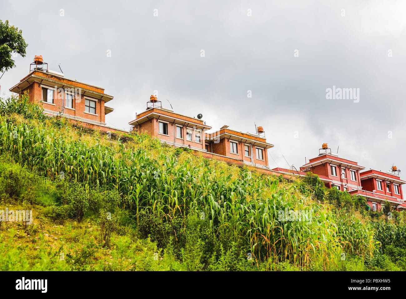 Shophouse village house nepal hi-res stock photography and images - Alamy