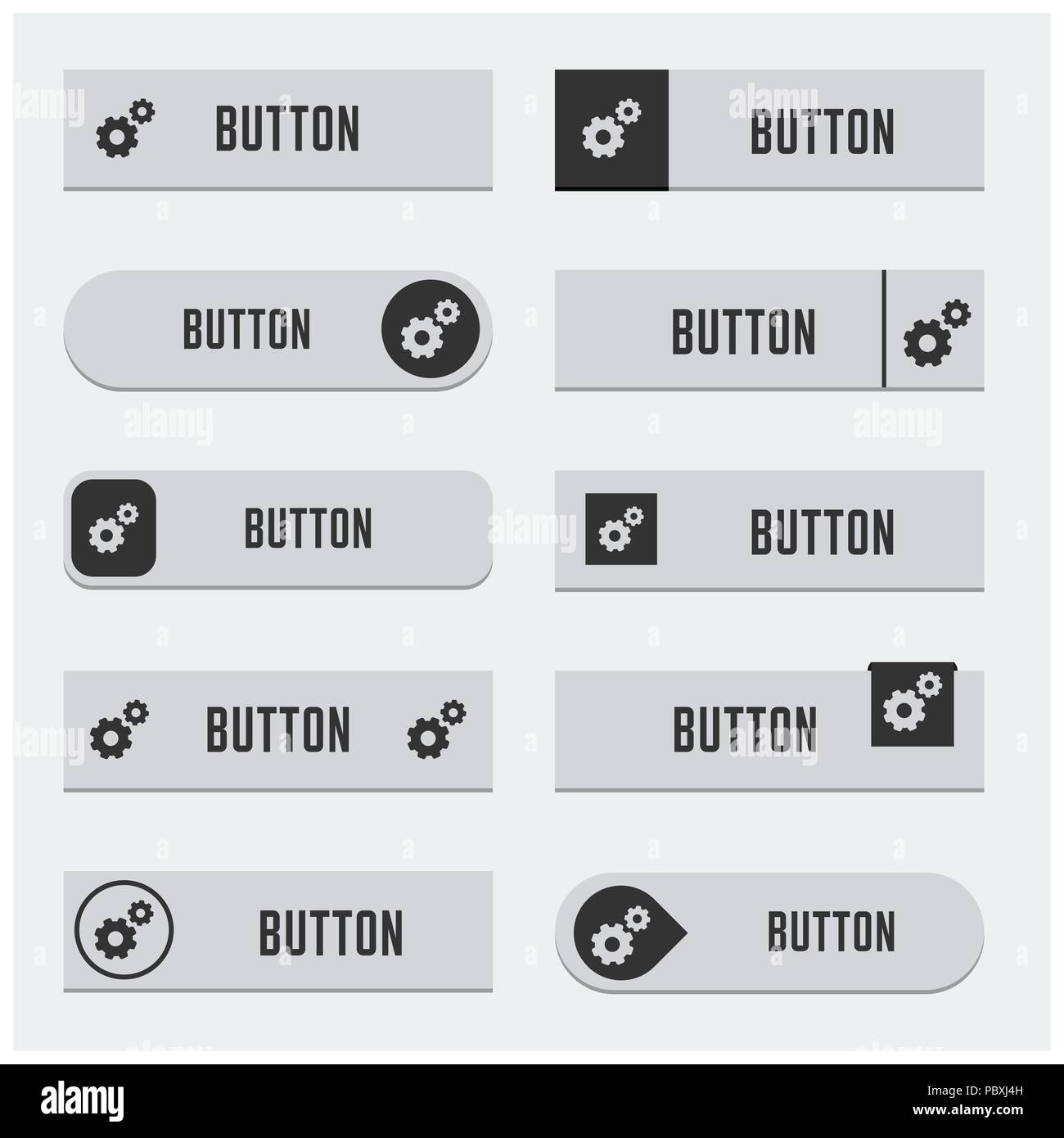 User Interface Buttons Design Set Vector Stock Vector Image And Art Alamy
