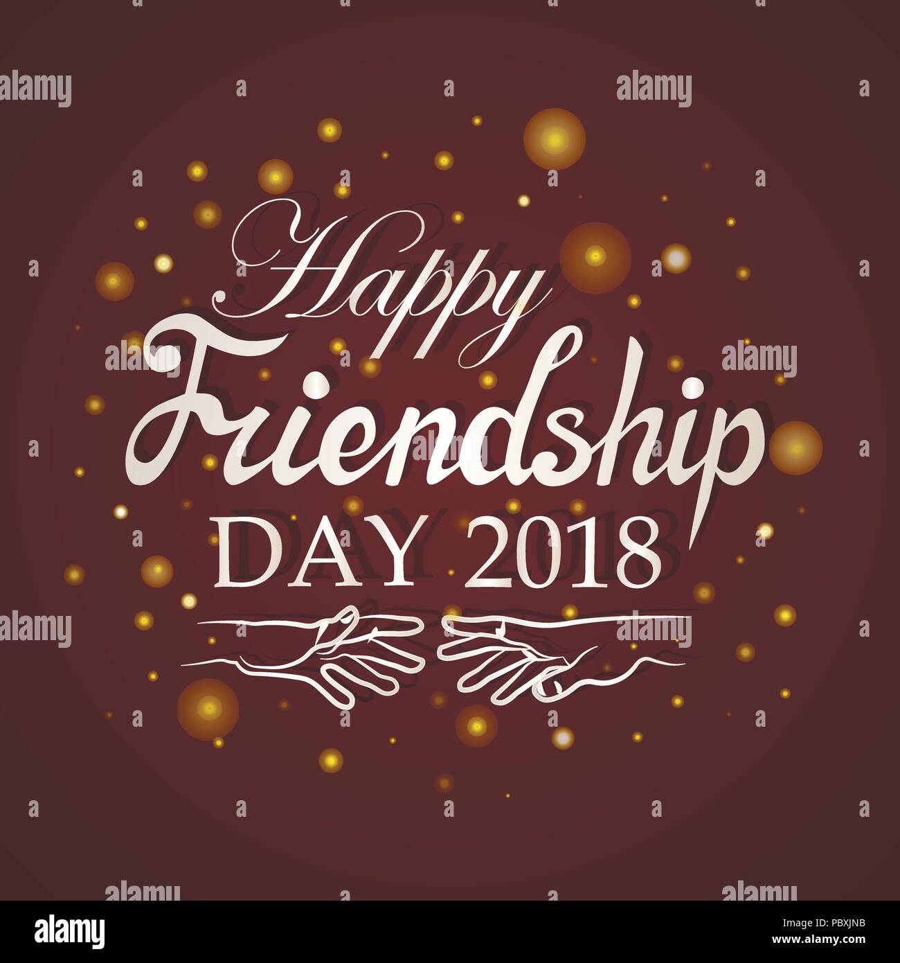 Illustration for friendship day, greeting cards with happy day of ...