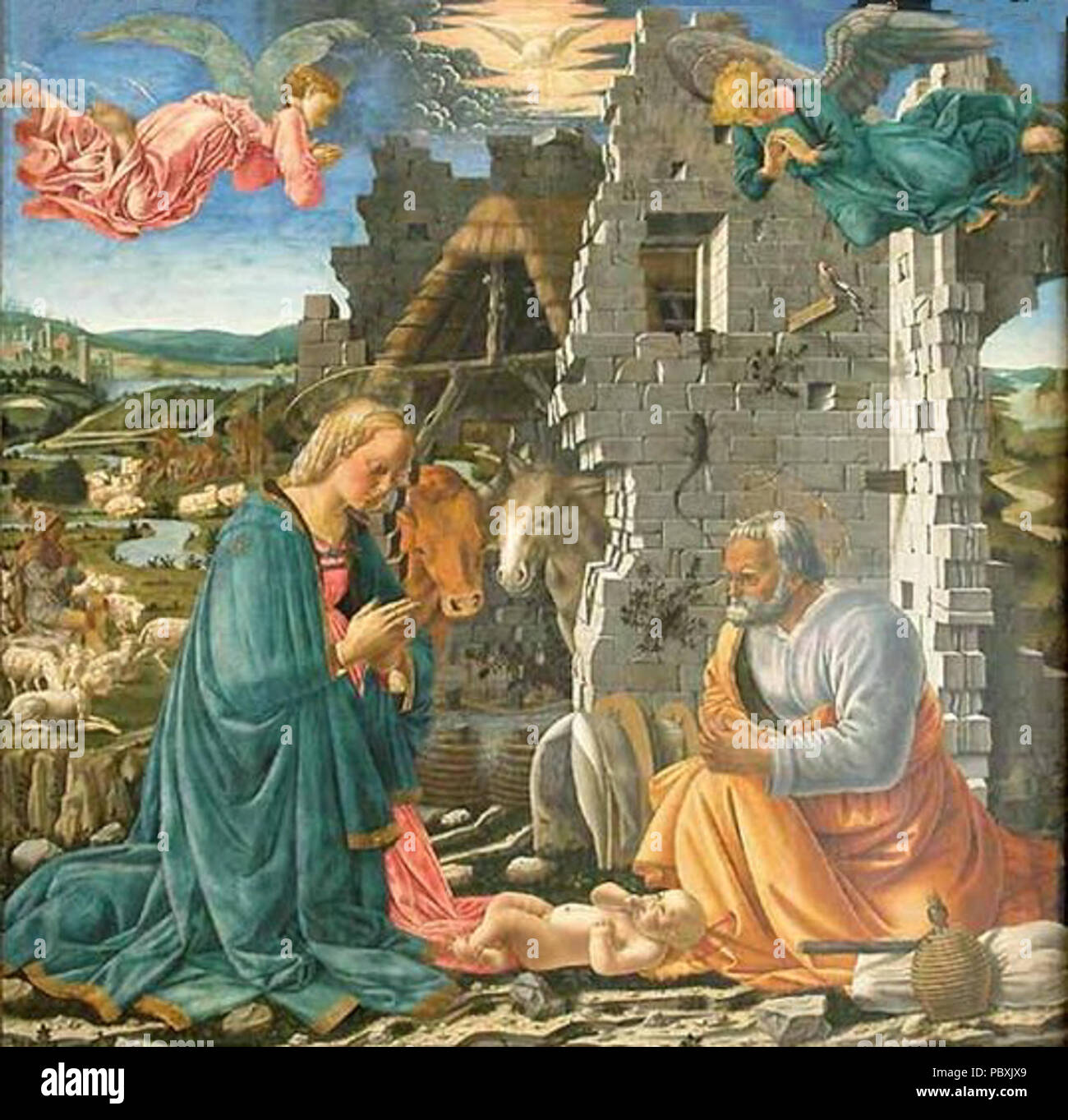 Nativity painting renaissance hi-res stock photography and images - Alamy