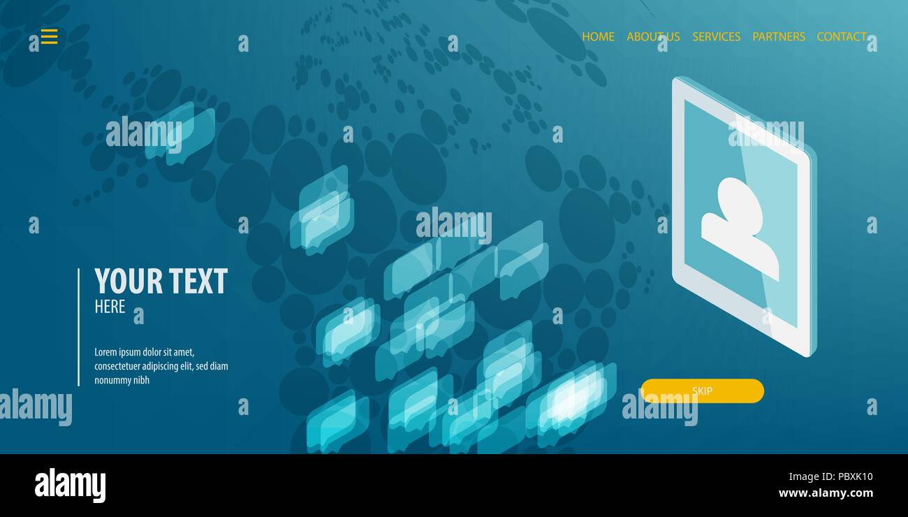 Data connection isometric technology Stock Vector Image & Art - Alamy