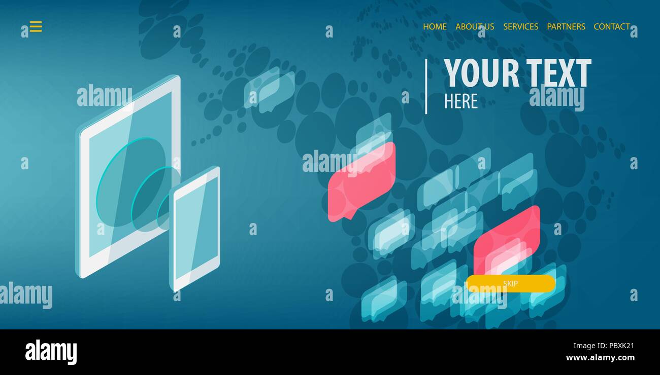 Data connection isometric technology Stock Vector Image & Art - Alamy