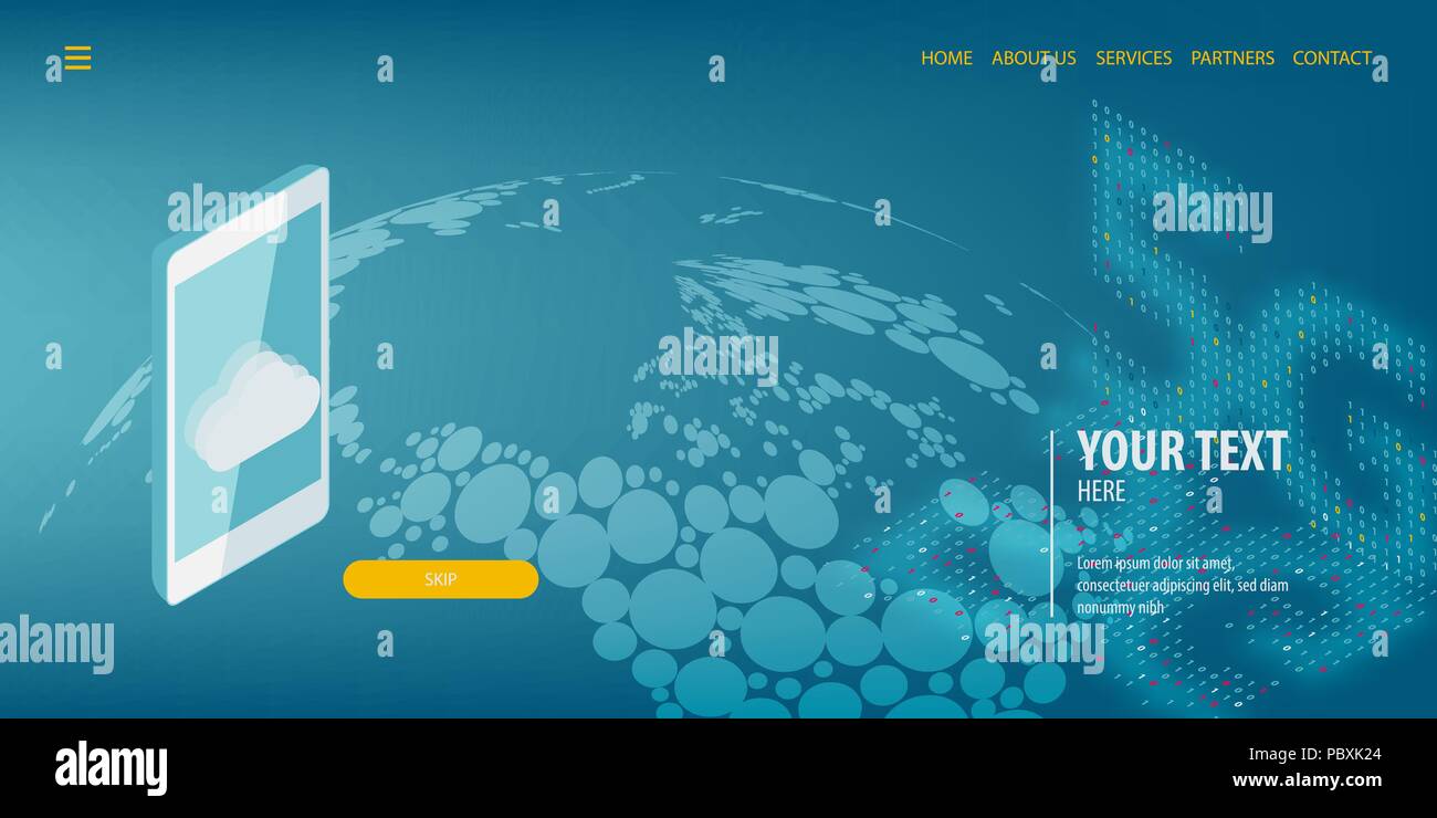 Data connection isometric technology Stock Vector Image & Art - Alamy