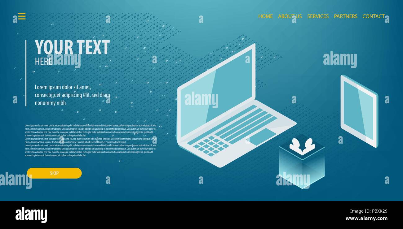 Data connection isometric technology Stock Vector Image & Art - Alamy