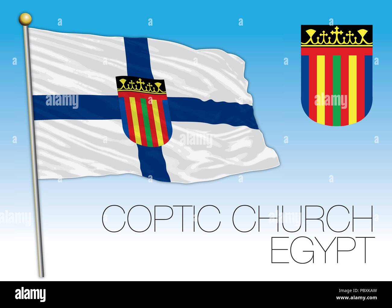 Egyptian Coptic church flag Stock Vector Image & Art - Alamy
