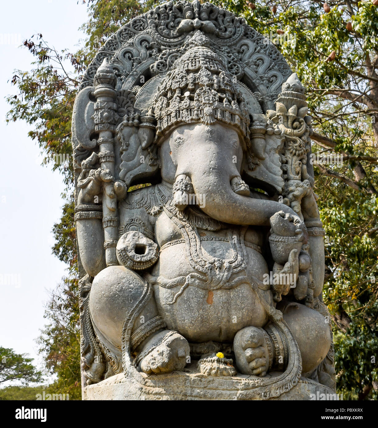 Beluru Ganesha Sculpture Stock Photo - Alamy