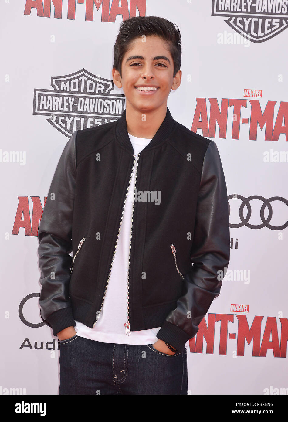 Karan Brarr arriving at the Ant Man Premiere at the Dolby Theatre in ...