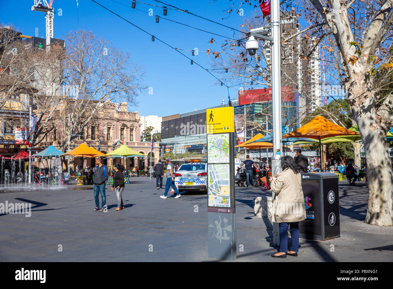 Parramatta city centre and Centenary square,Sydney,Australia Stock ...