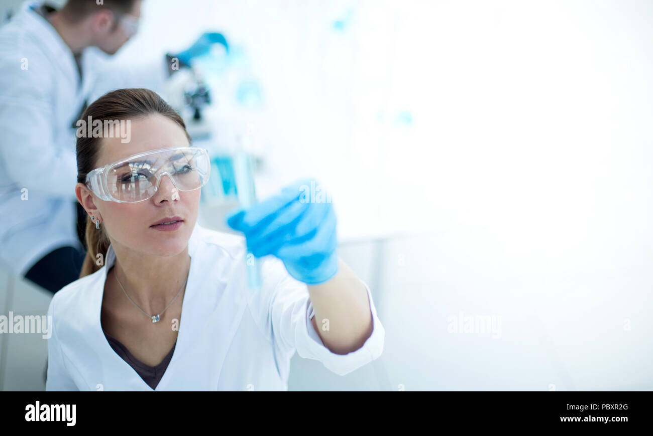 scientists are conducting research in a modern laboratory Stock Photo ...