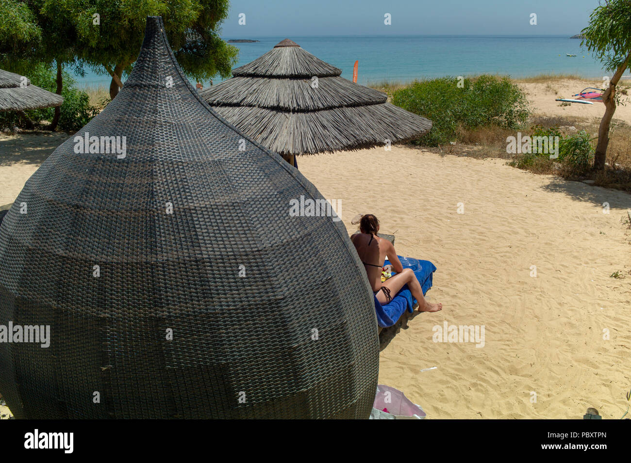 Woman sunbathing her back hi-res stock photography and images - Alamy