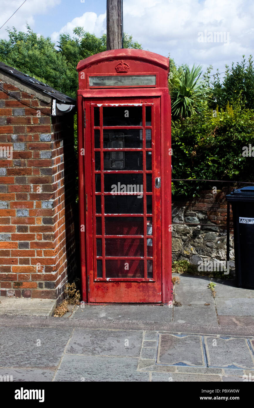 Old British telephone box Stock Photo - Alamy