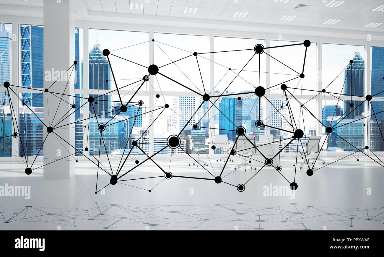 Networking and wireless connection as concept for effective modern ...