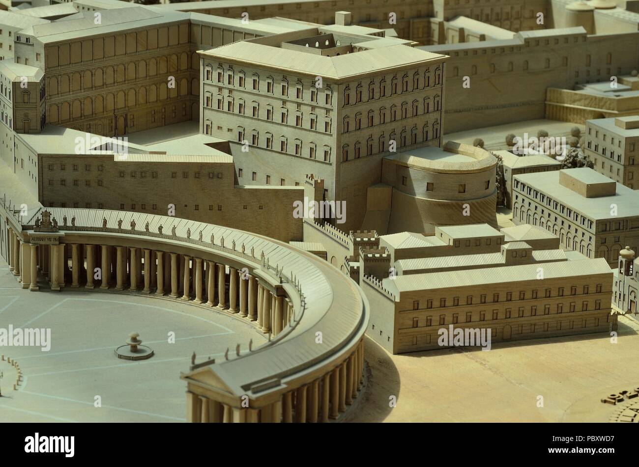 Wooden Scale (miniature) Model of Vatican City displayed inside the ...