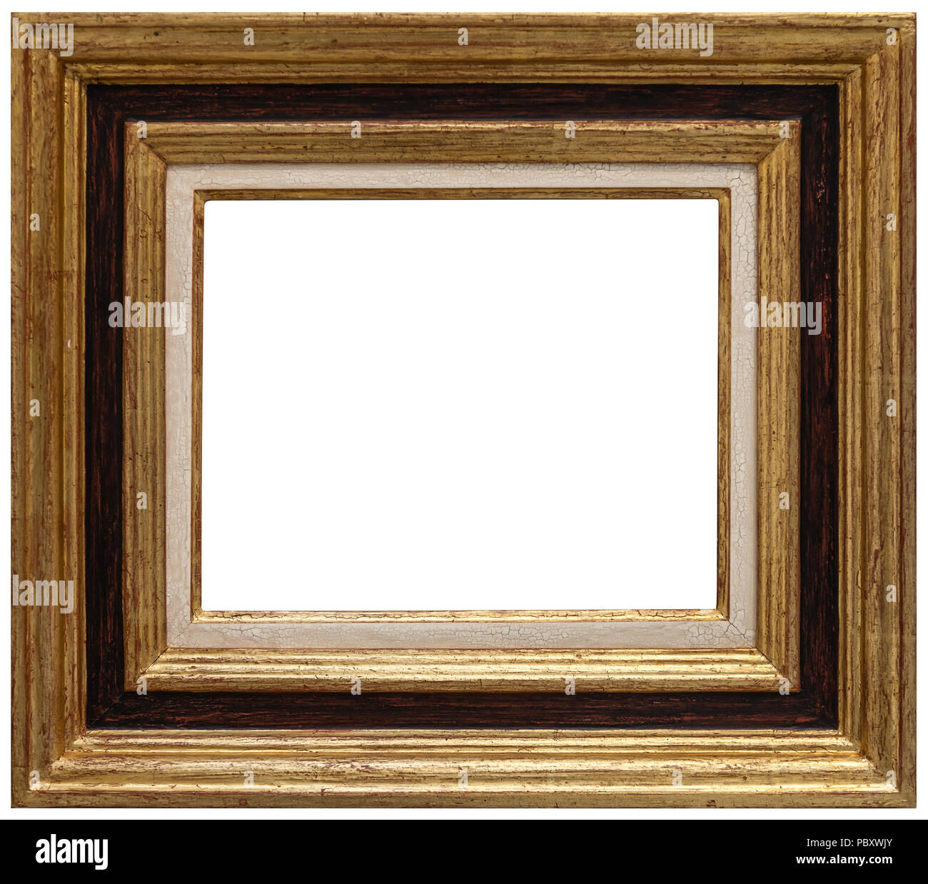 old time vintage frame isolated over white and path Stock Photo - Alamy