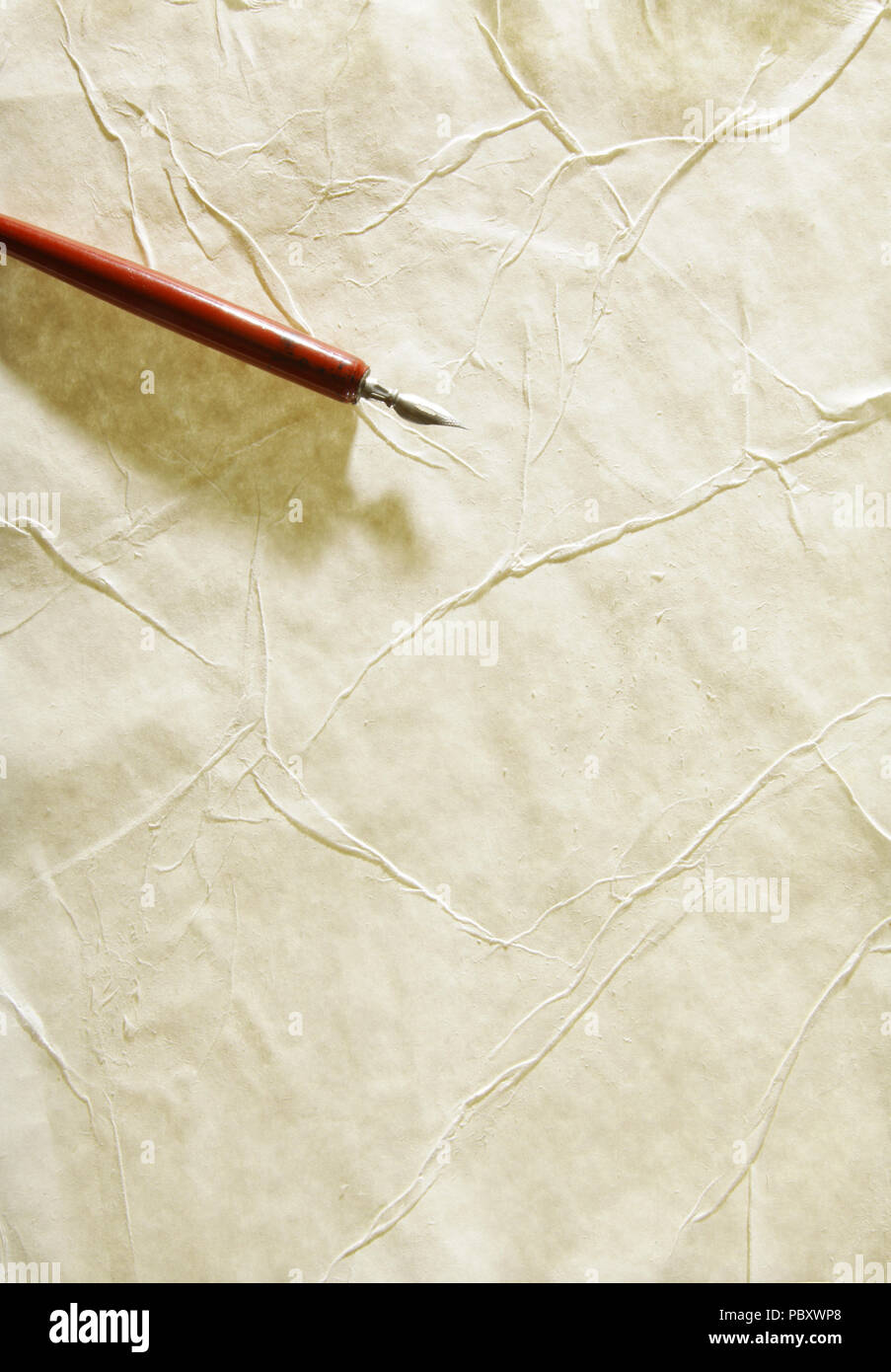 Old sheet of paper folded and battered, with paper texture Stock Photo ...