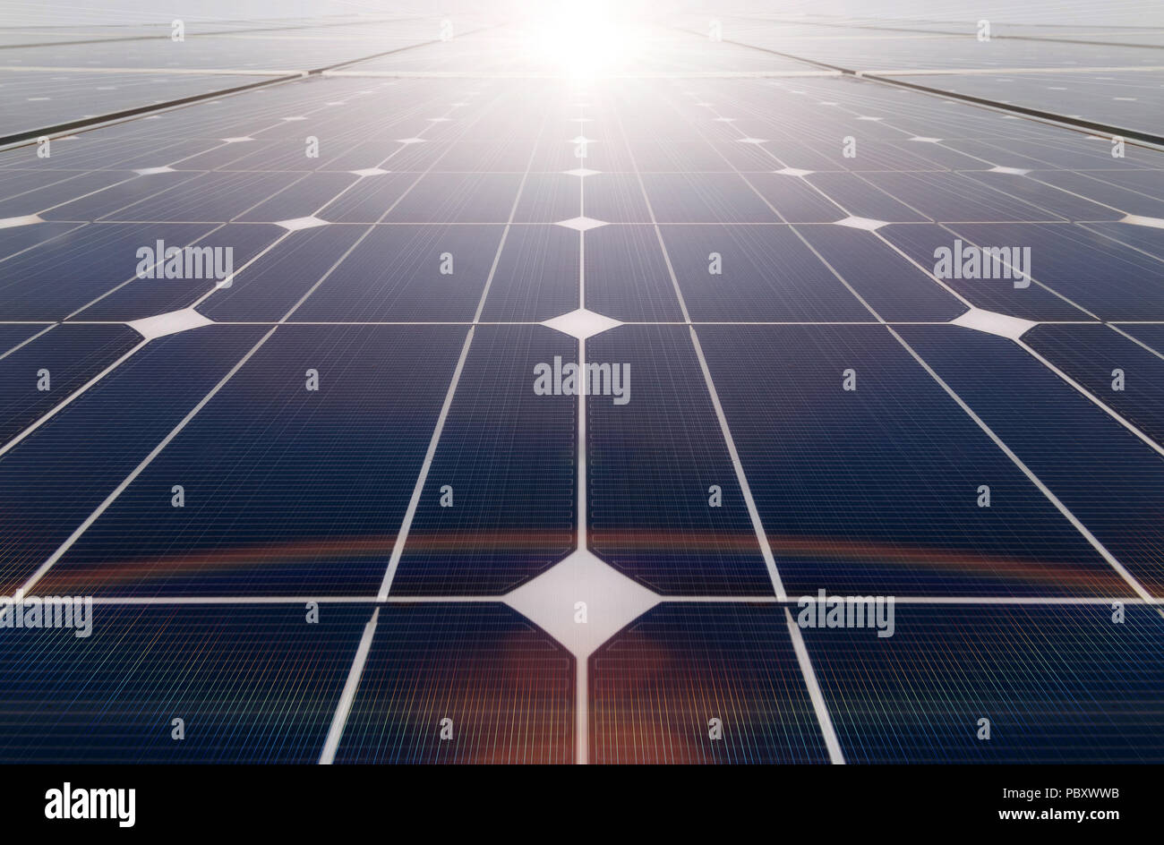 Power plant using renewable solar energy with light Stock Photo - Alamy