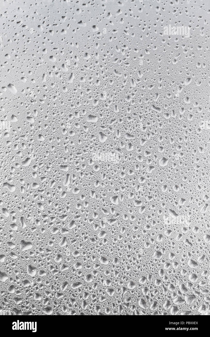Metal surface covered in water drops bottom, closeup Stock Photo - Alamy