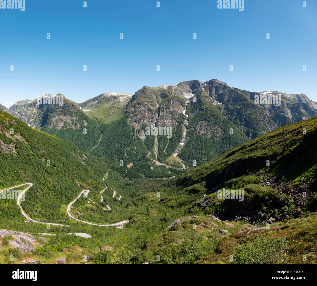 Gaularfjellet norwegian scenic mountain road hi-res stock photography ...
