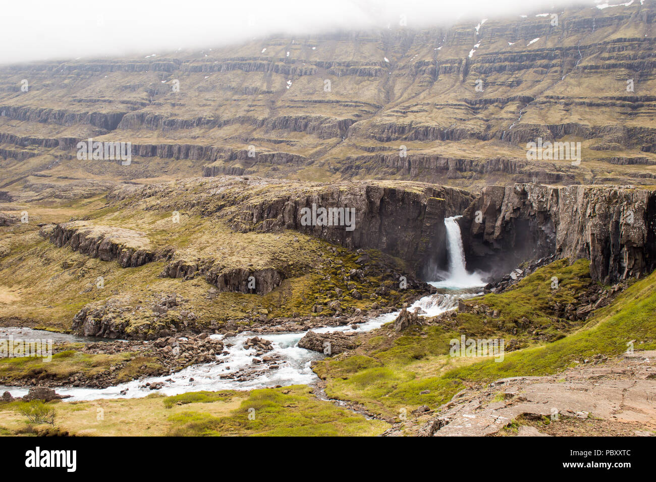 Folaldafoss Waterfall and Stream, Iceland Stock Photo - Alamy