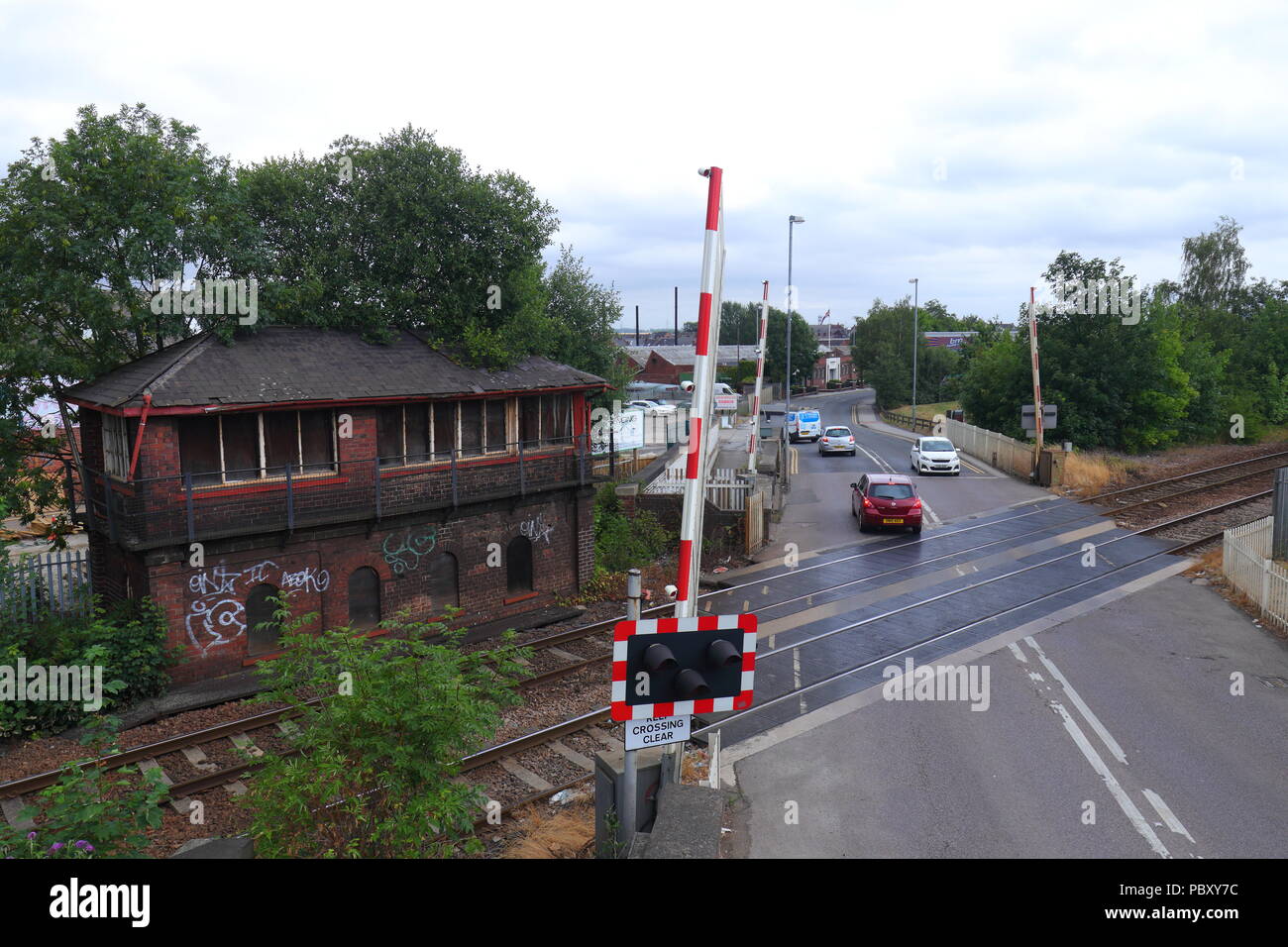 Disused railway track level crossing hi-res stock photography and ...