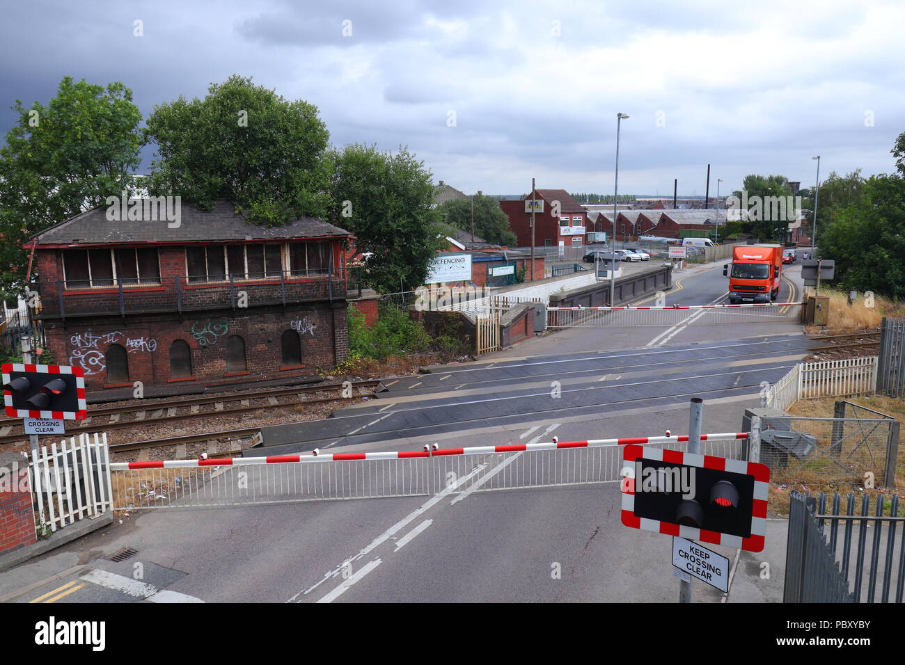 Disused railway track level crossing hi-res stock photography and ...