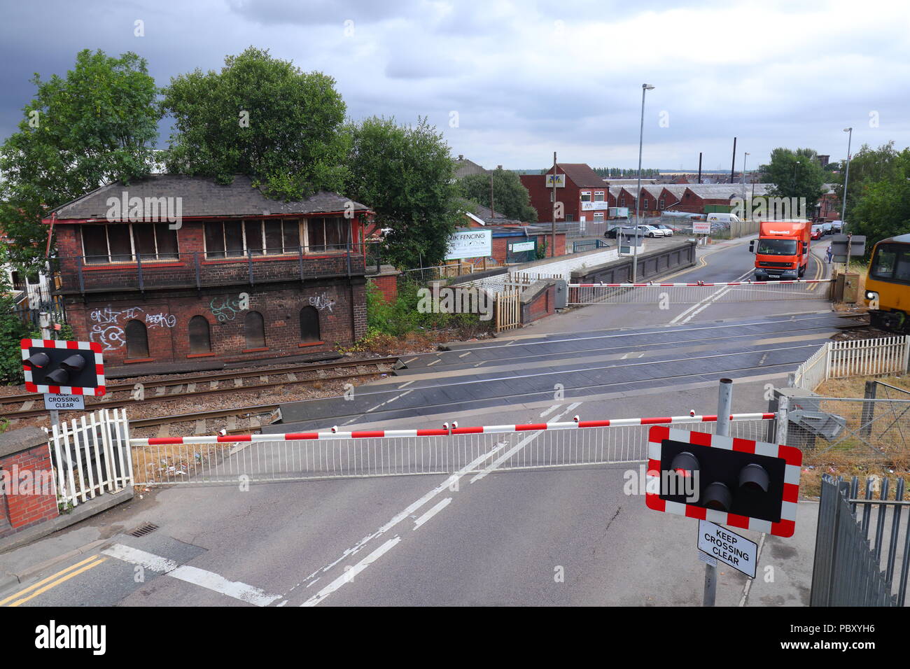 Disused railway track level crossing hi-res stock photography and ...