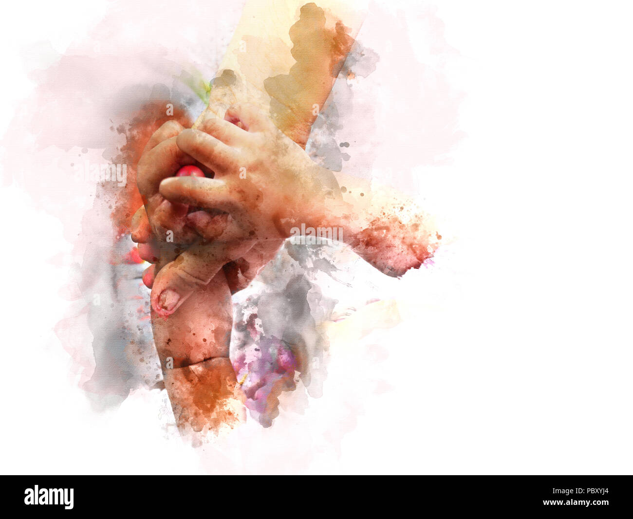 Parent Holding Child Hand Hospital High Resolution Stock Photography ...