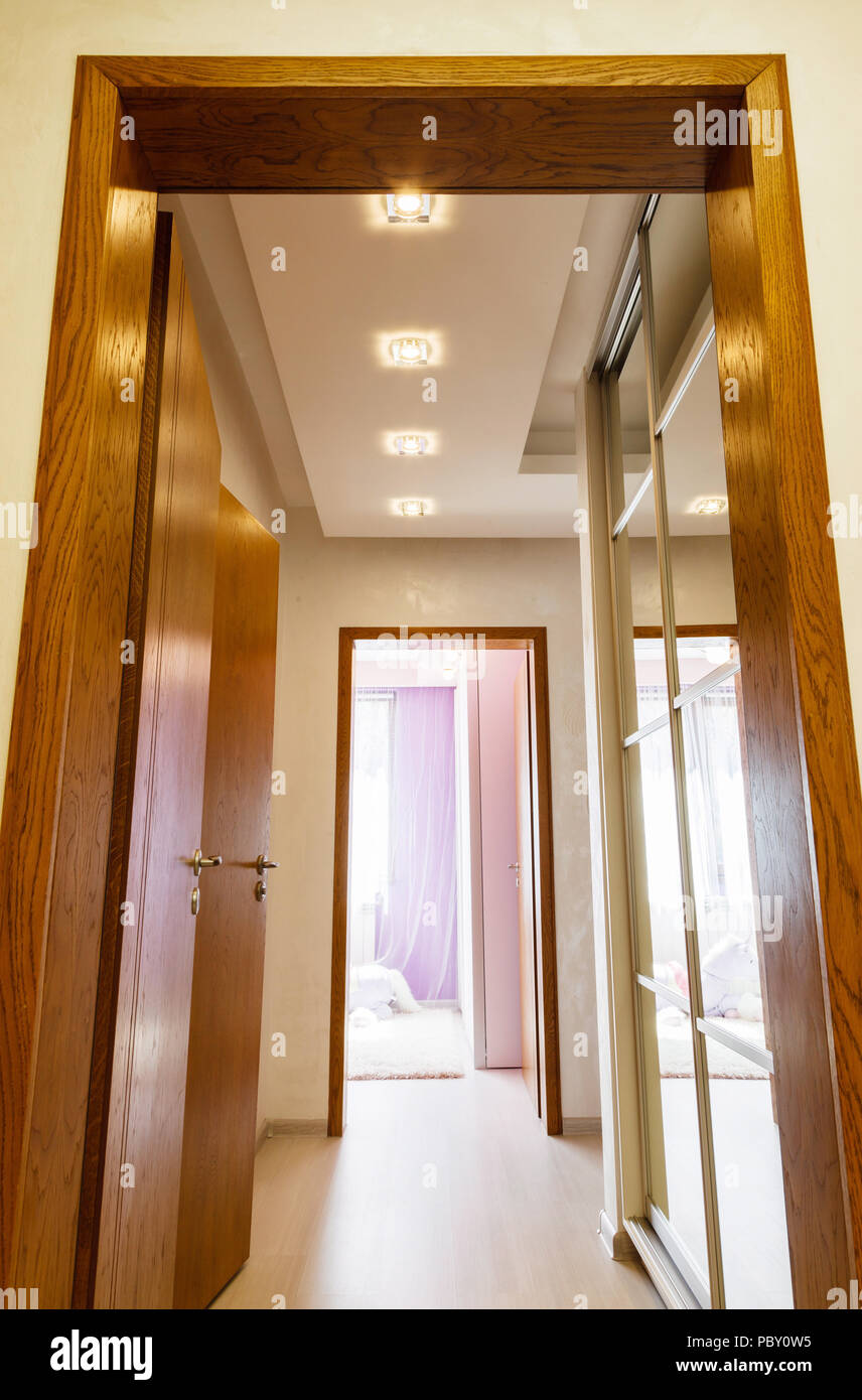 modern and simple hallway at house Stock Photo - Alamy