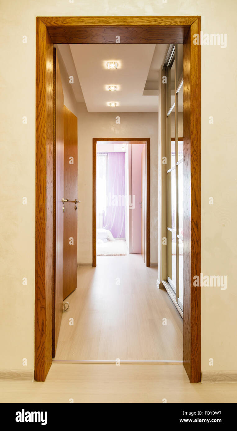 modern and simple hallway at house Stock Photo - Alamy