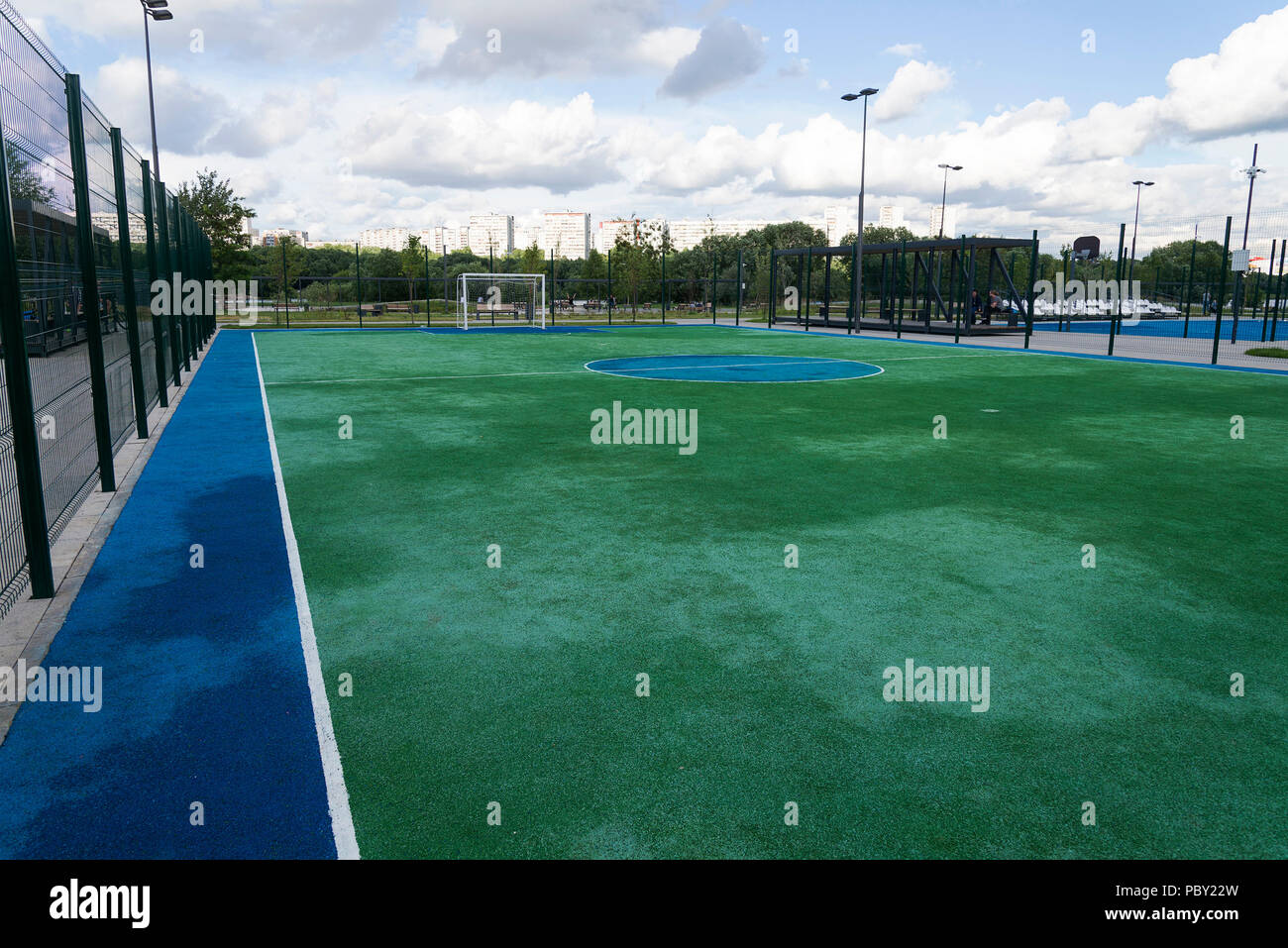 Small football field hi-res stock photography and images - Alamy