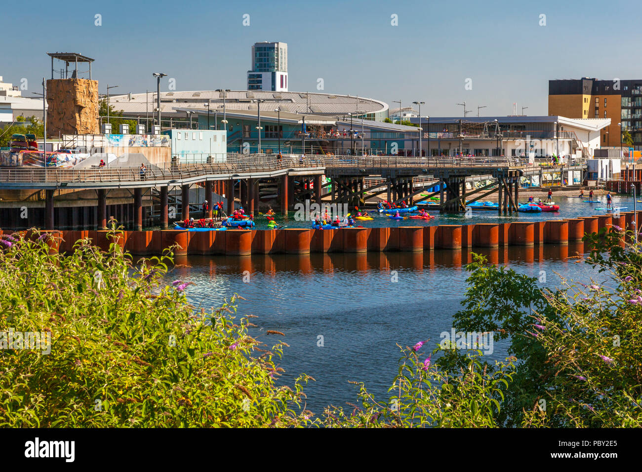 Cardiff bay white water hi-res stock photography and images - Alamy