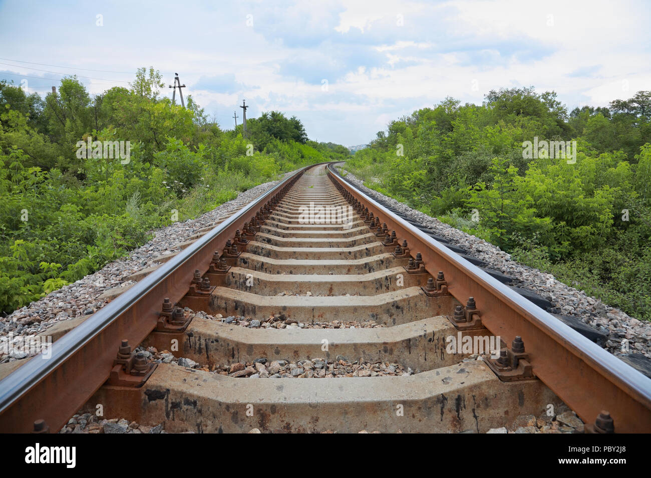 Railway in the countryside Stock Photo - Alamy