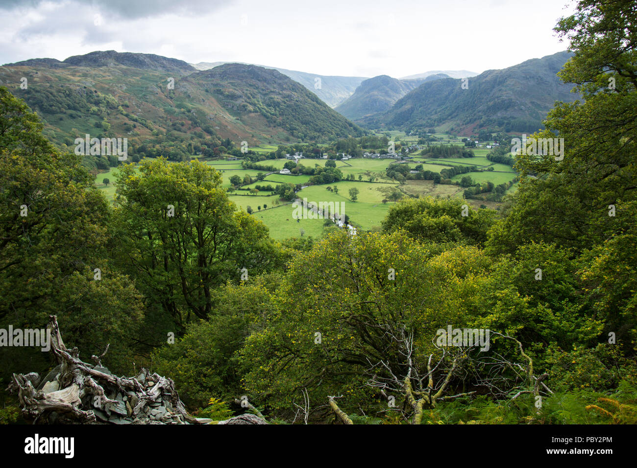Castle Crag, Lake District National Park, UK. Borger Dalr geology walk ...