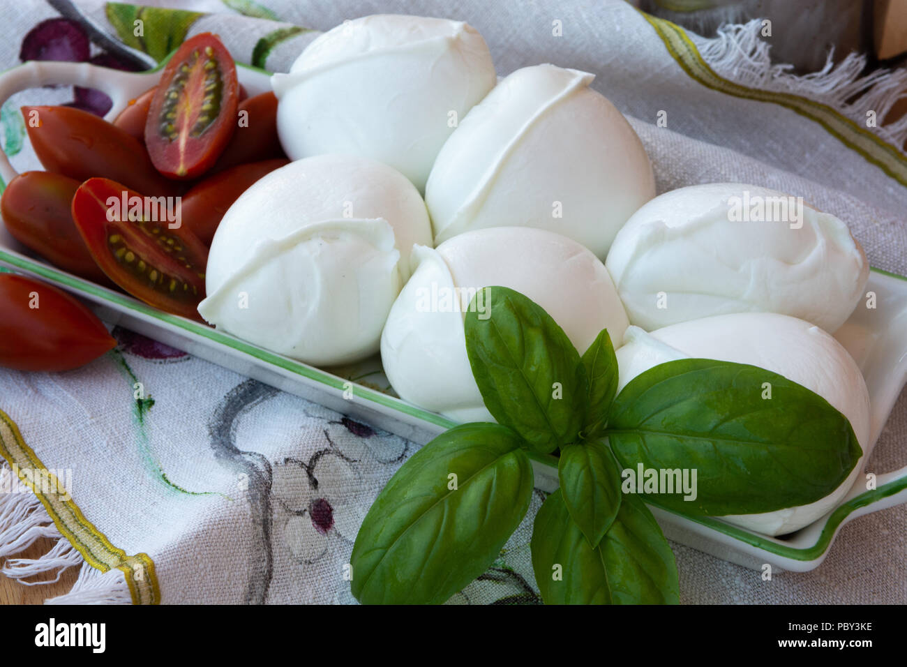 Fresh soft Italian white cheese mozzarella buffalo, original from ...