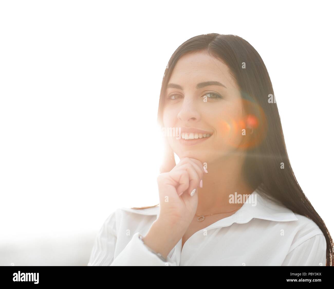 close-up face of modern successful young woman Stock Photo - Alamy