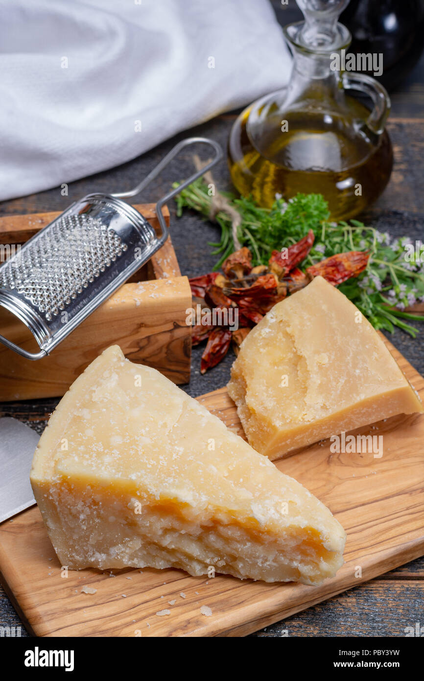 Traditional italian food - 36 months aged in caves Italian parmesan ...