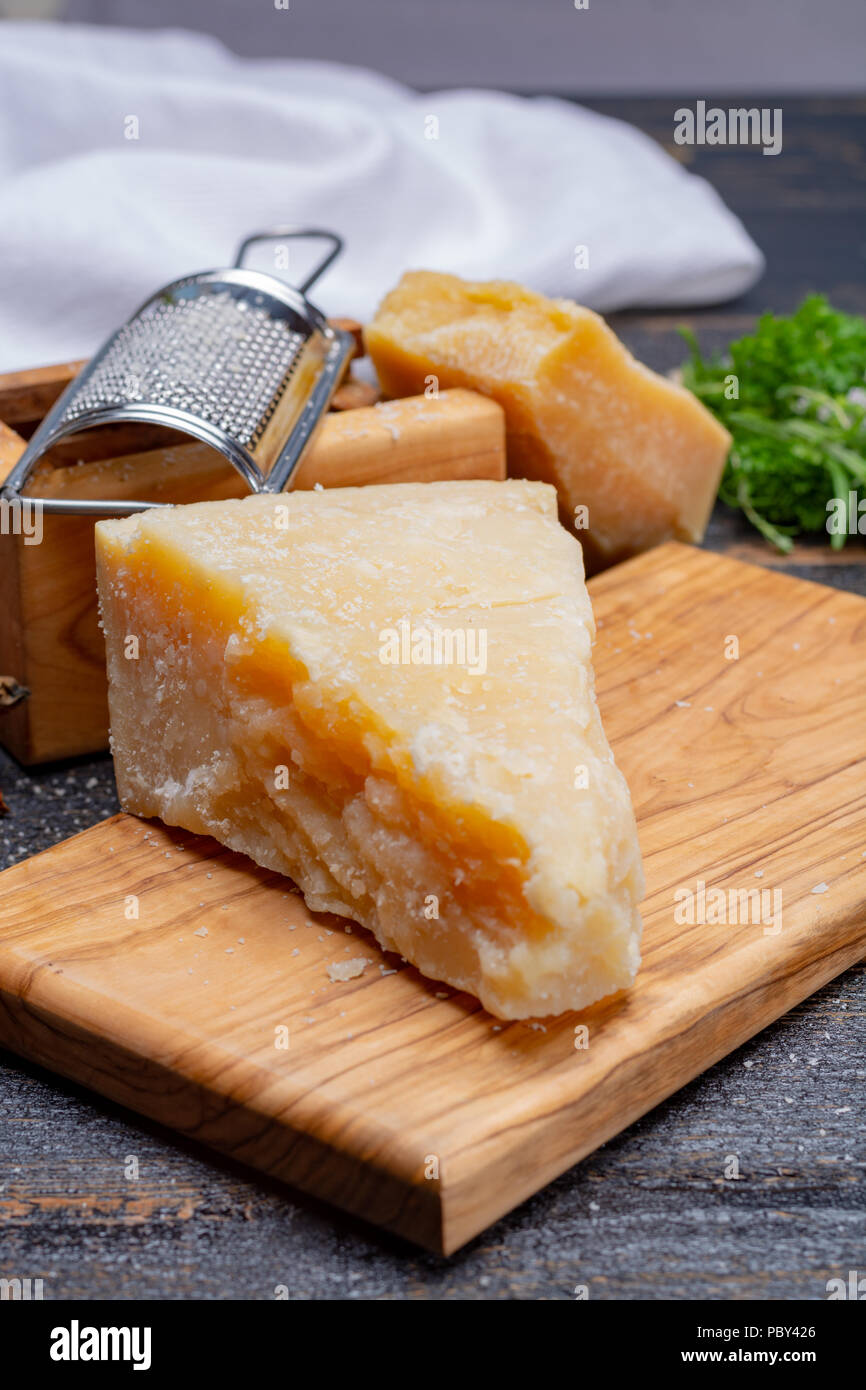 Traditional italian food - 36 months aged in caves Italian parmesan ...
