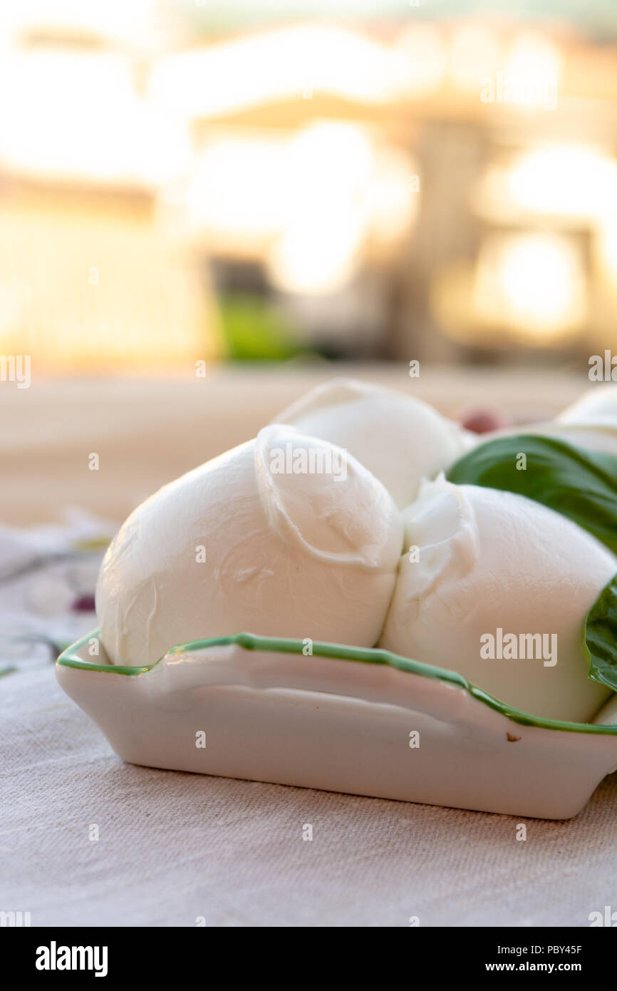 Fresh soft Italian white cheese mozzarella buffalo, original from ...