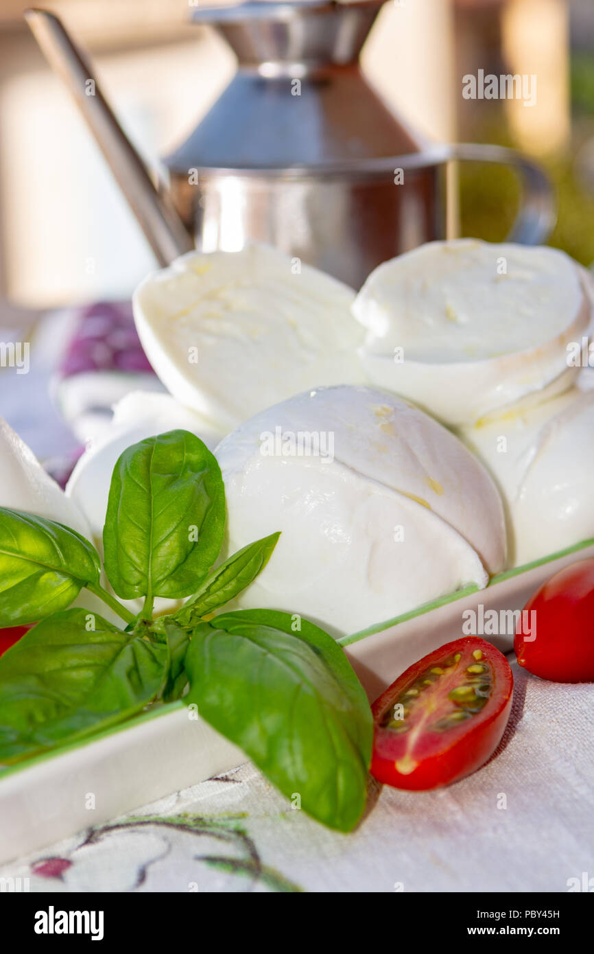 Fresh soft Italian white cheese mozzarella buffalo, original from ...