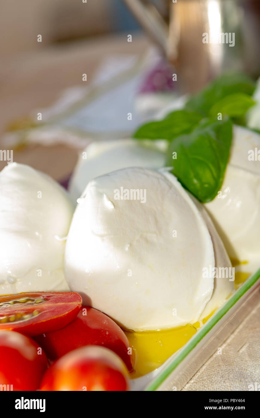 Fresh soft Italian white cheese mozzarella buffalo, original from ...