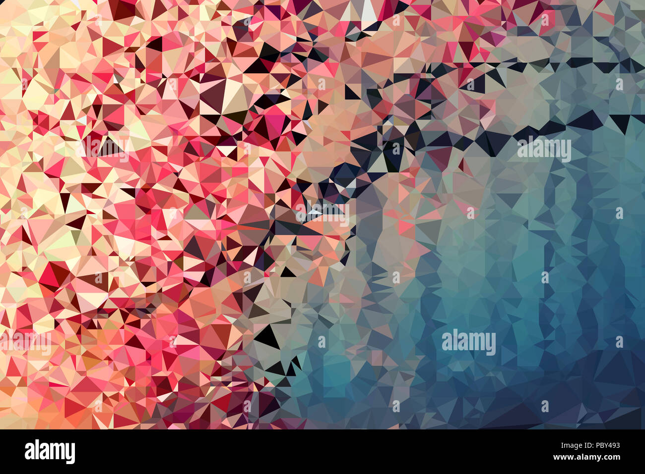 High resolution illustration based on colorful triangles Stock Photo ...