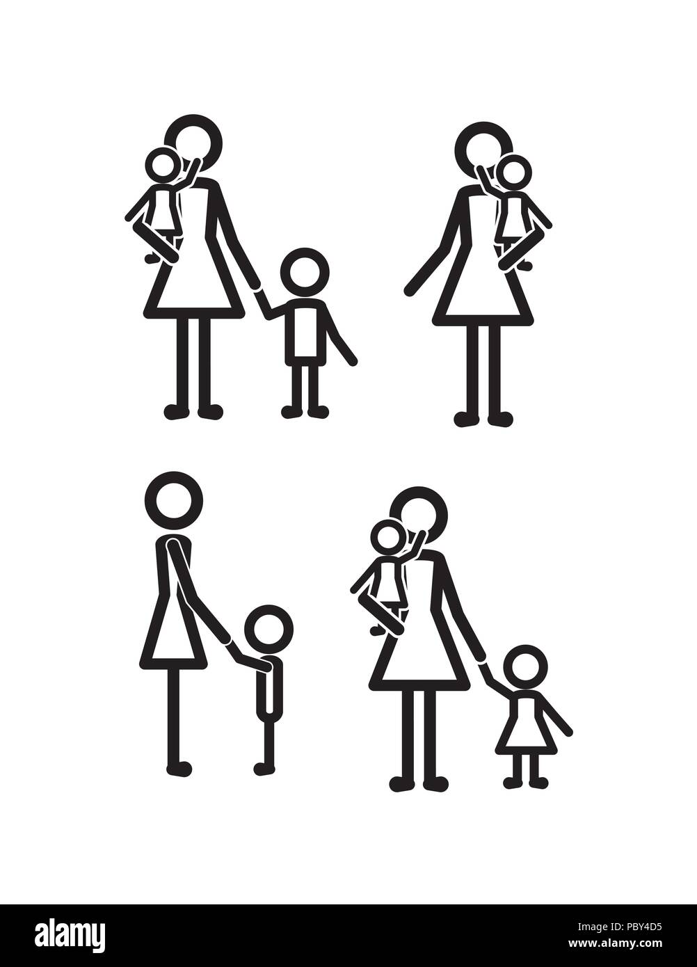 family members set lines figures Stock Vector Image & Art - Alamy