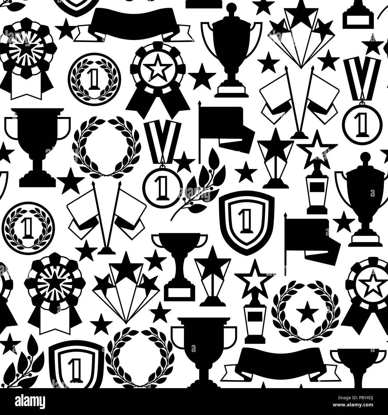 Awards and trophy seamless pattern Stock Vector Image & Art - Alamy
