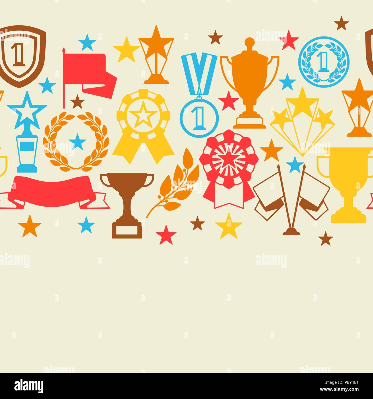 Awards and trophy seamless pattern Stock Vector Image & Art - Alamy