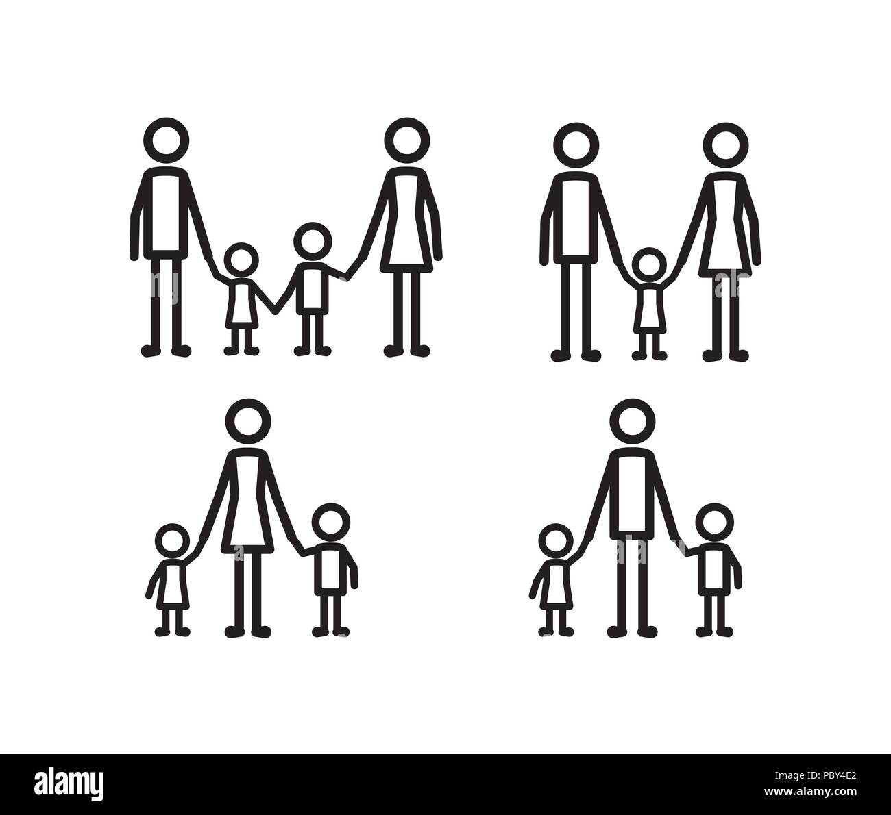 family members set lines figures Stock Vector Image & Art - Alamy