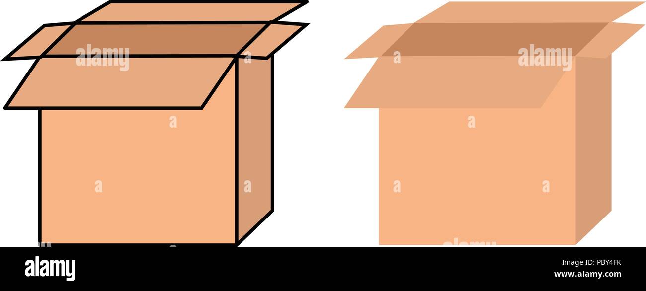 Open box vector icons on a white background Stock Vector Image & Art ...