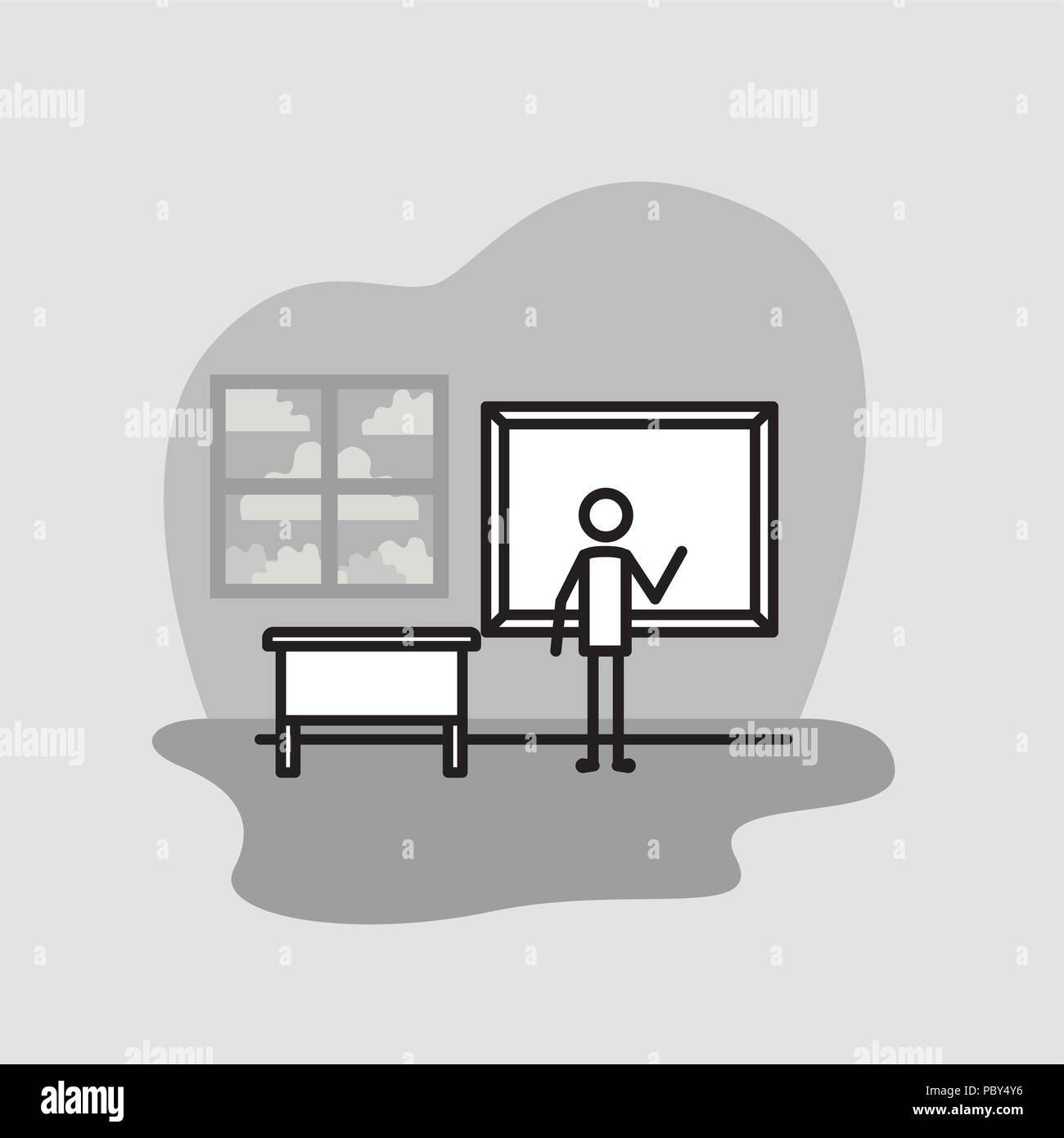 Training icon teacher learner classroom Stock Vector Images - Alamy