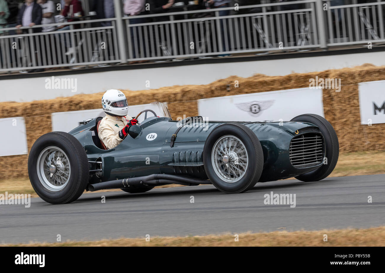 1950 BRM Type 15 V16 with driver Doug Hill at the 2018 Goodwood ...