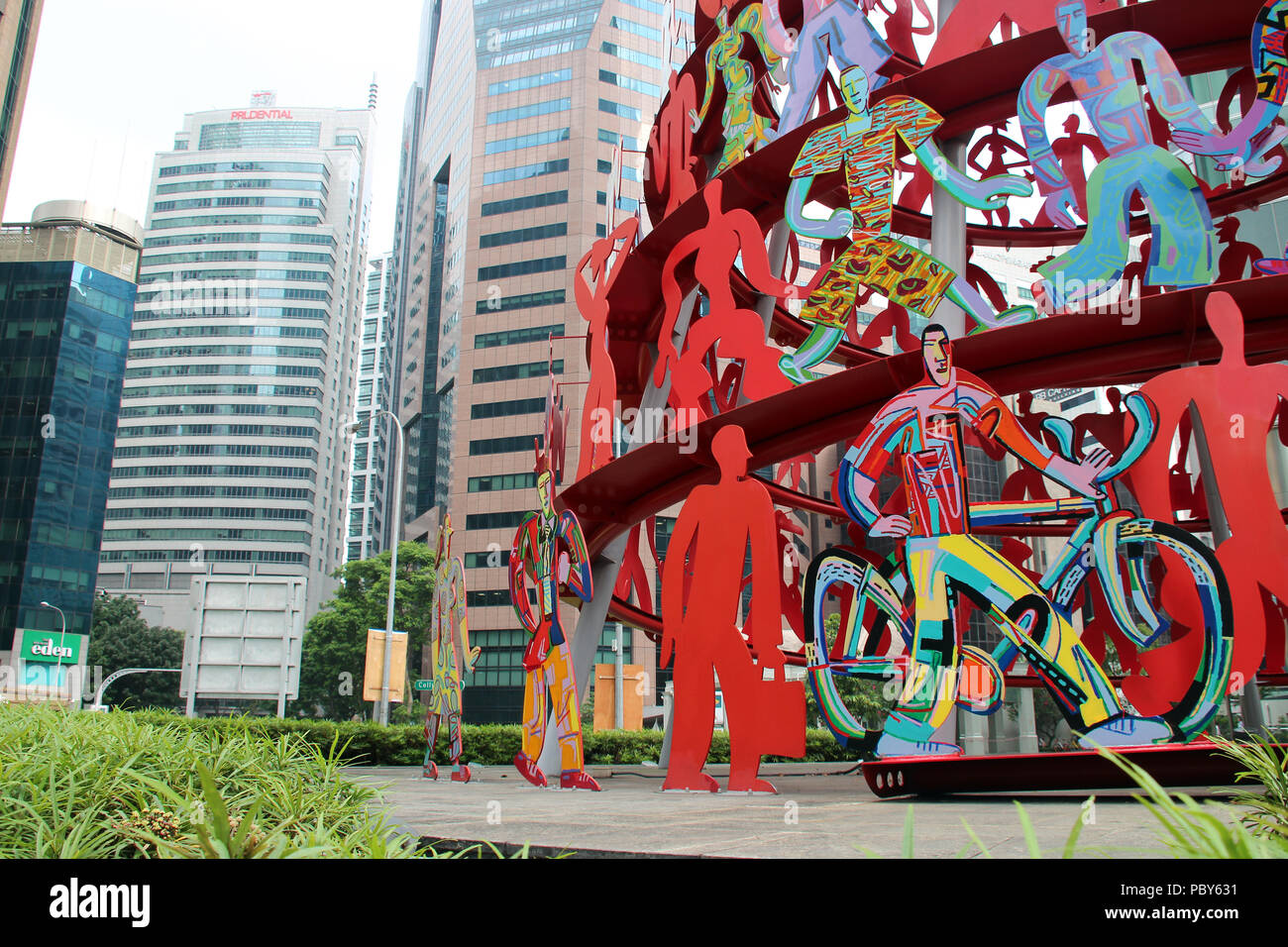 The Raffles quay in Singapore Stock Photo - Alamy